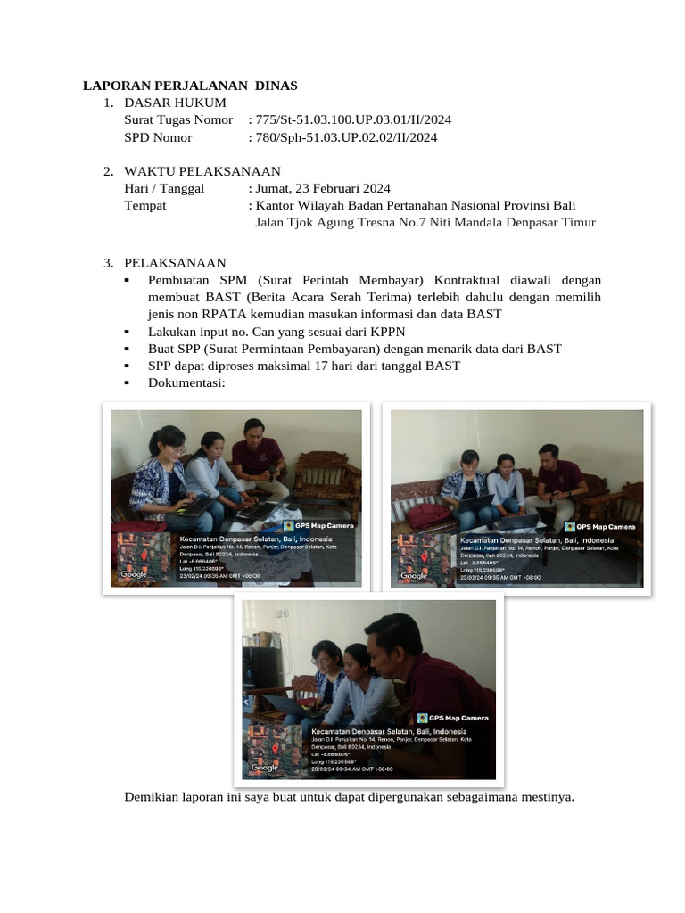 Format Laporan Perjadin | PDF