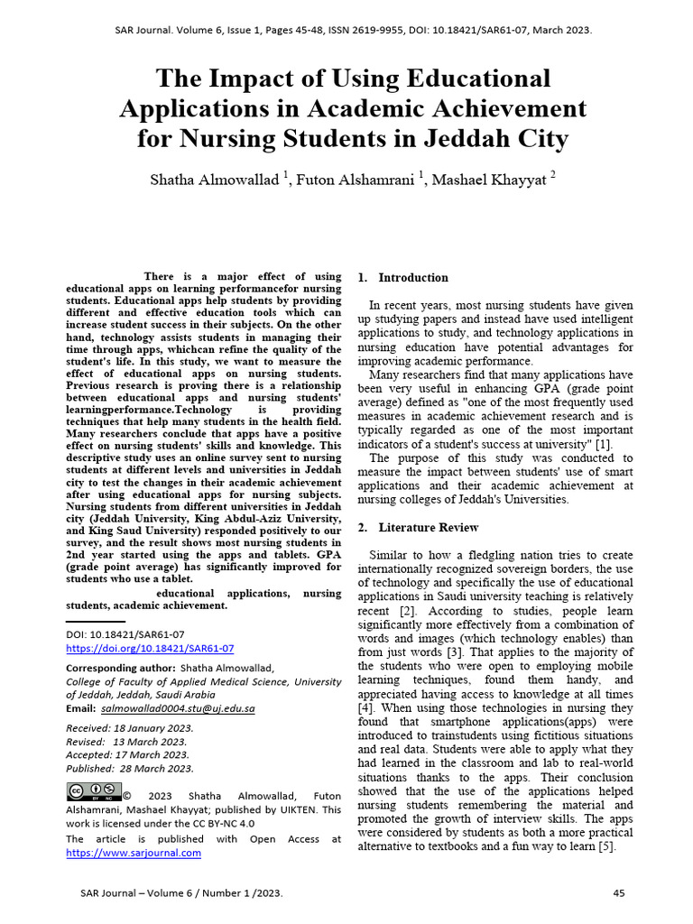 Educational Apps Boost Nursing GPA | PDF | Learning | Mobile App