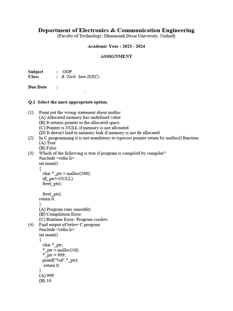 Assignment 127 Content Document 20240222104256AM | PDF | Pointer ...