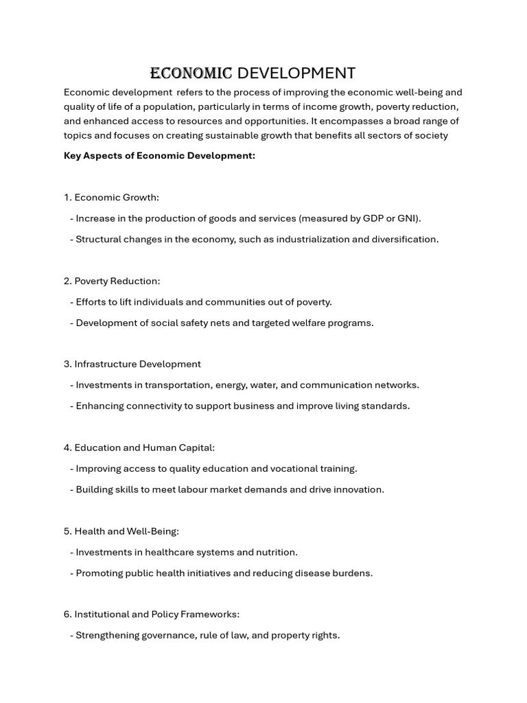 Developmental Economics | PDF | Economic Growth | Gross Domestic Product