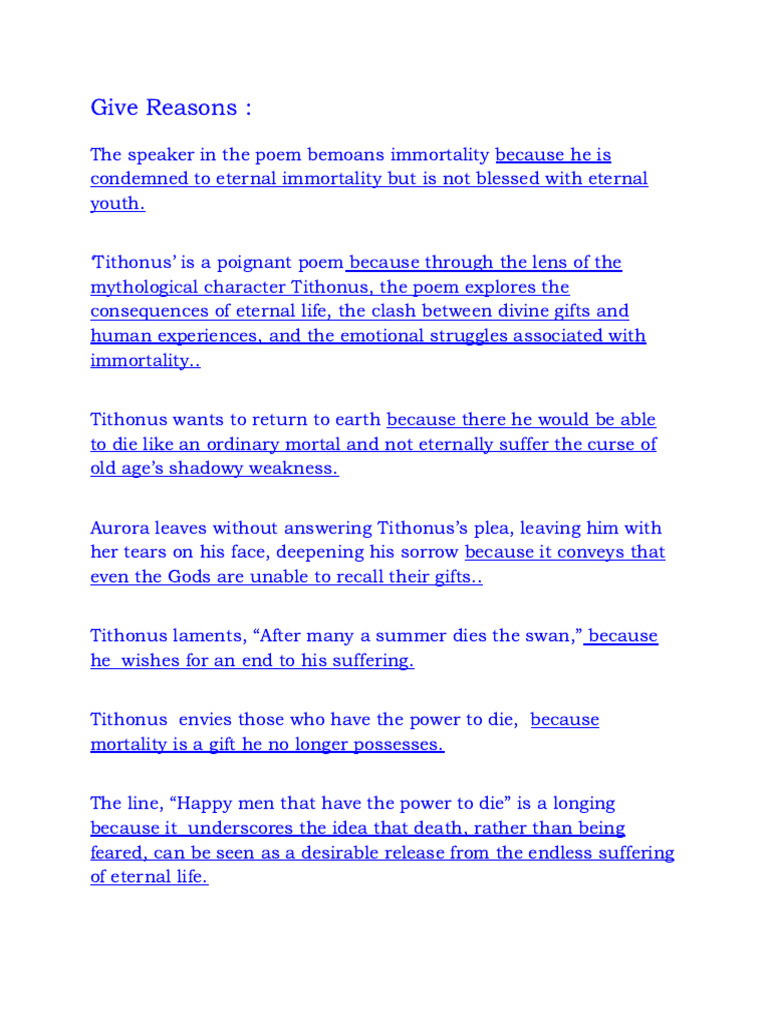 Tithonus 2 | PDF | Immortality