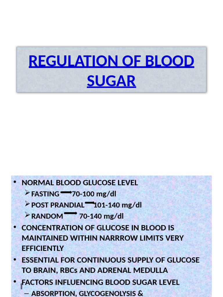 Blood Sugar Regulation and Disorders | PDF | Glucose | Insulin