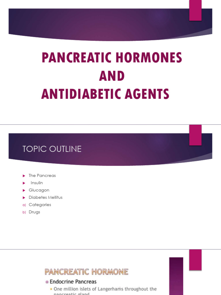 Pancreatic Hormones and Antidiabetic Agents | PDF