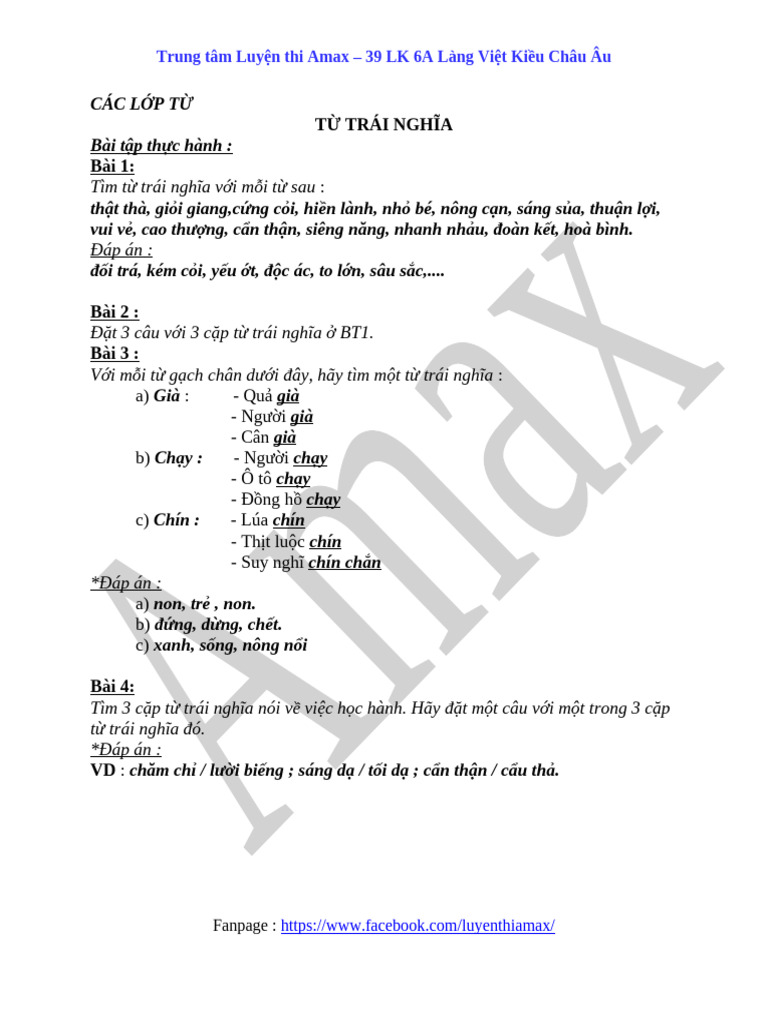 Bai16 Tu Trai Nghia Btap | PDF