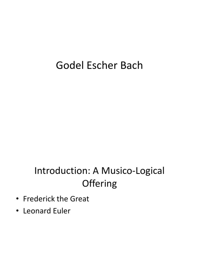 Godel Escher Bach | PDF