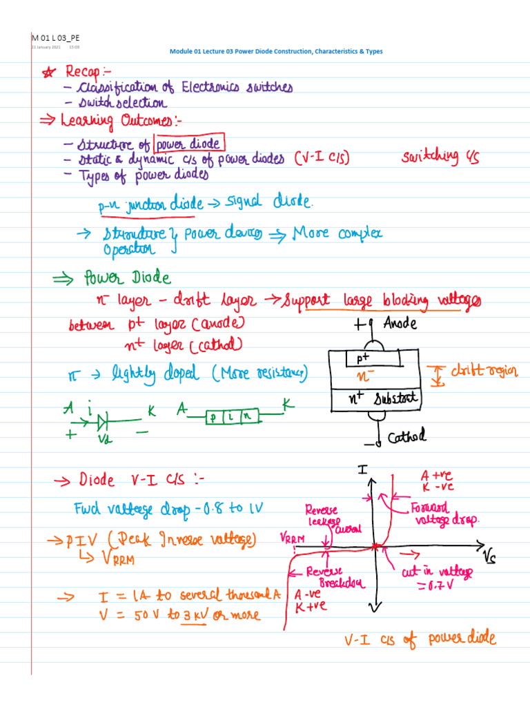 M 01 L 03 - Power Diodes | PDF
