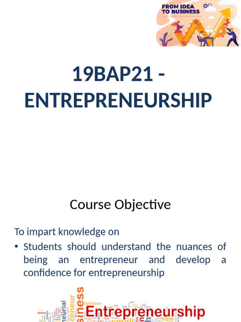 Unit 1 - Role & Importance of Entrepreneurship | PDF | Entrepreneurship ...