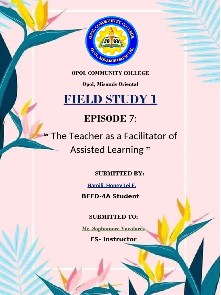 FS1 Episode 7: Facilitating Learning | PDF | Learning | Cognition