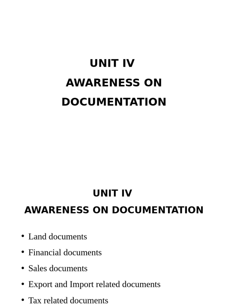 Unit 4 - Awareness on Documentation | PDF | Equity (Finance) | Balance Sheet