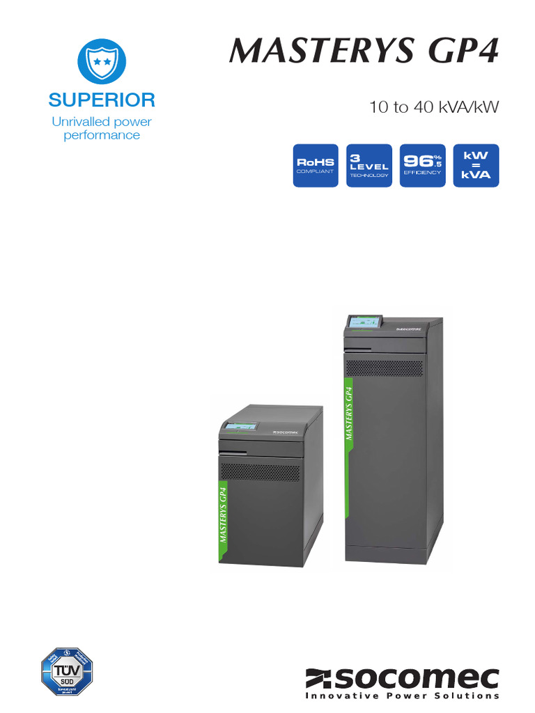 MASTERYS GP4 UPS Specifications Guide | PDF | Electromagnetic ...