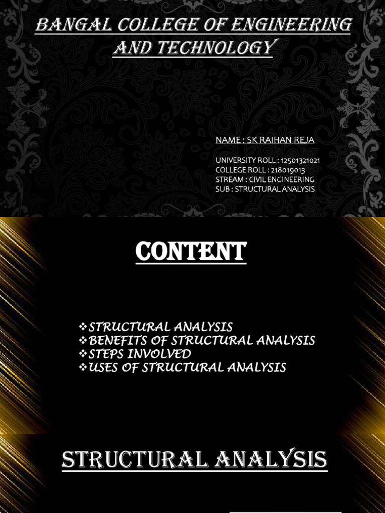 STRUCTURAL ANALYSIS SK Raihan Reja | PDF