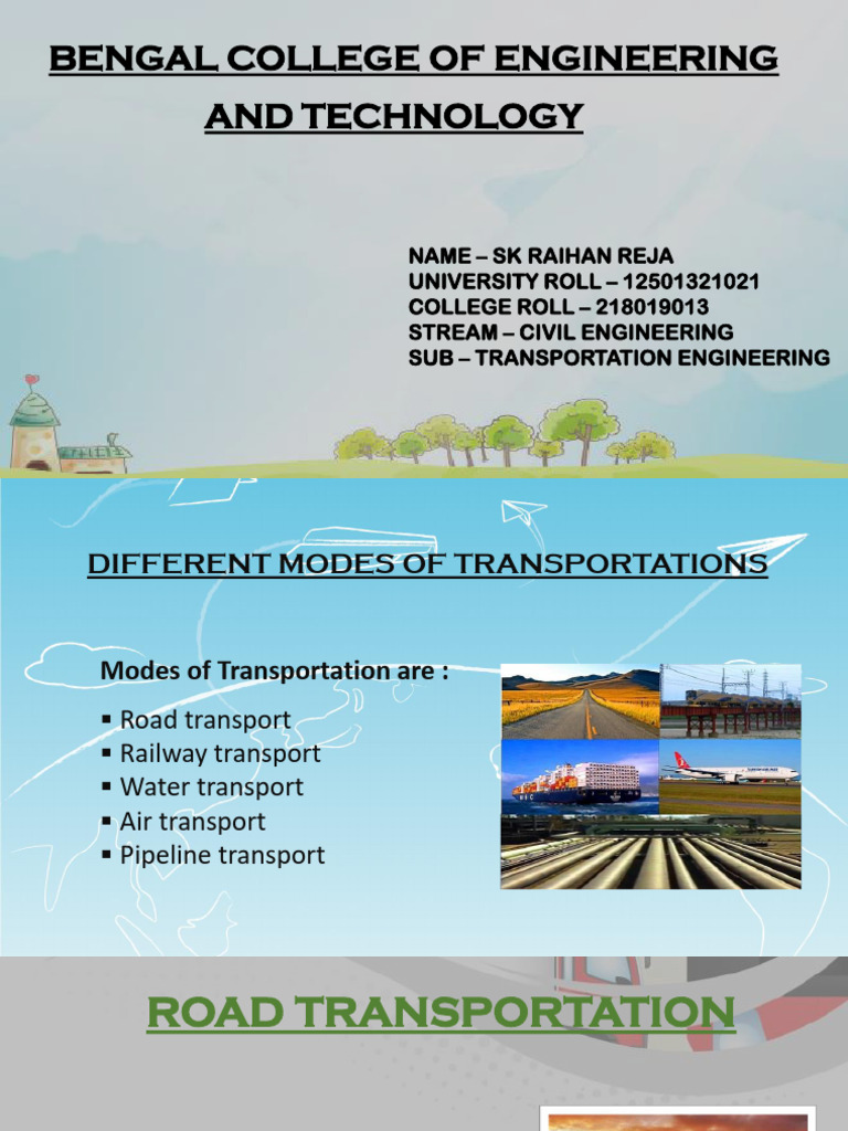 Transportation Engineering Sk Raihan Reja | PDF | Transport | Rail Transport