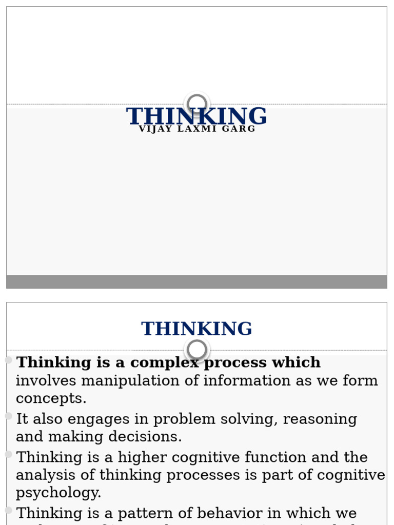 THINKING | PDF | Thought | Concept