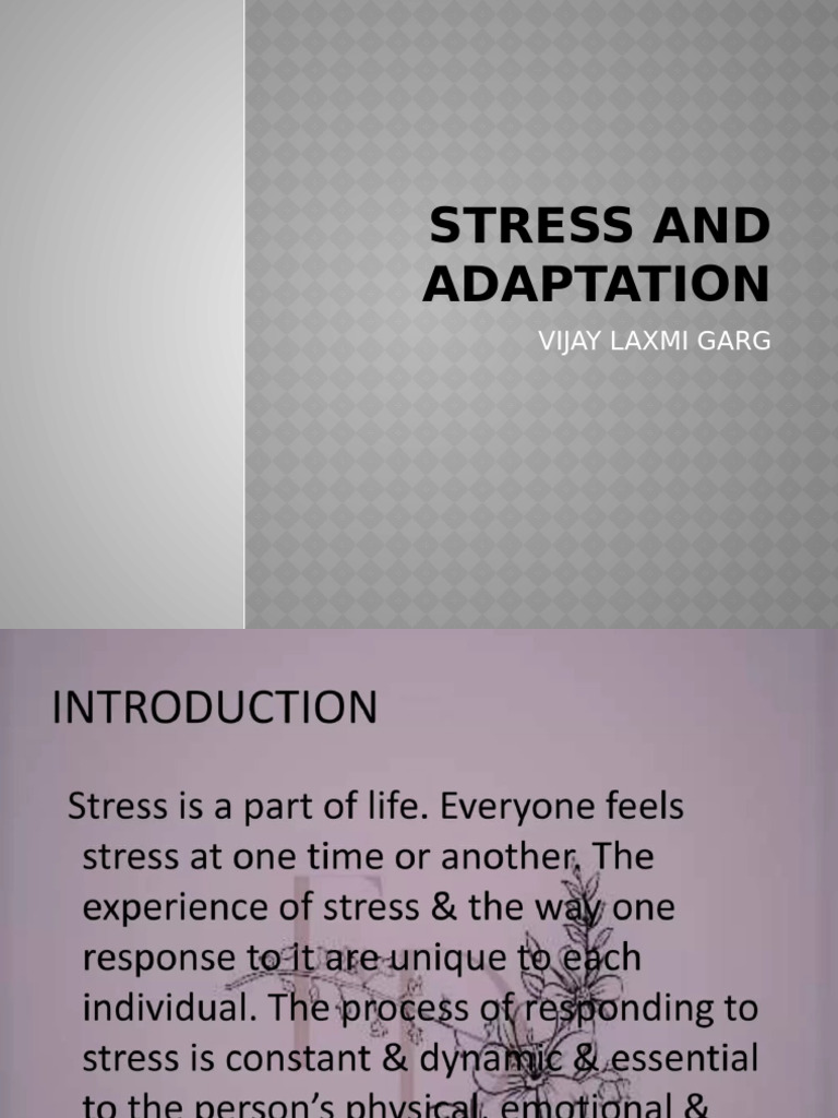 Stress and Adaptation | PDF