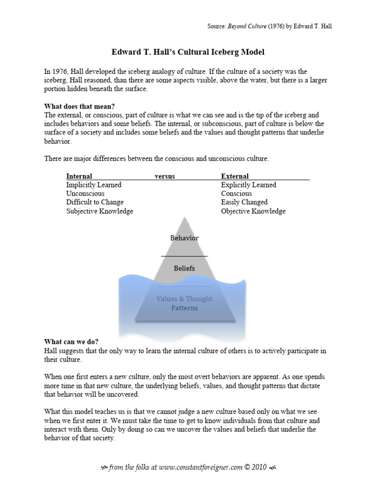 Iceberg Model Optional Reading | PDF