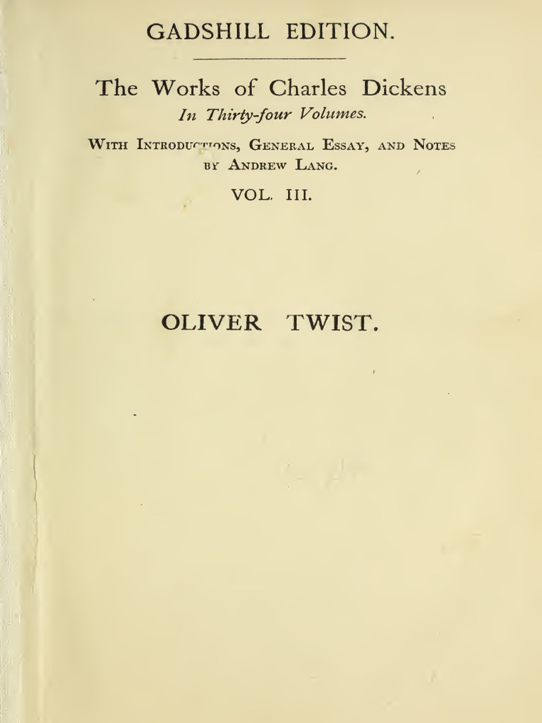 Oliver Twist: Dickens' Classic Analysis | PDF | Fagin | Nancy (Oliver ...