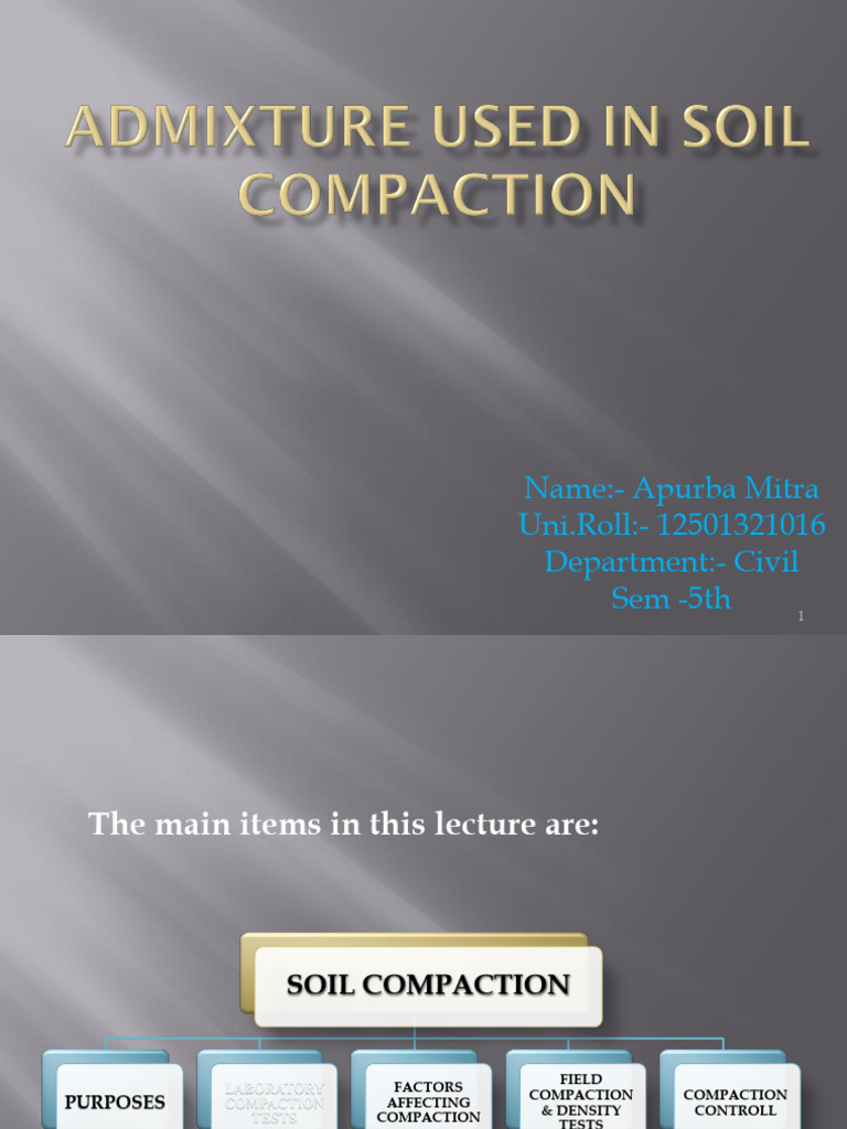 Apurba Mitra Soil - Compaction | PDF | Density | Soil