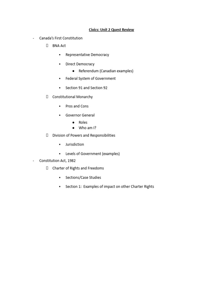 Canada’s Constitution and Democracy Review | PDF