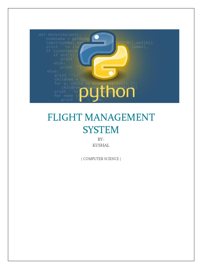 Flight Management System Project Overview | PDF | Databases | My Sql