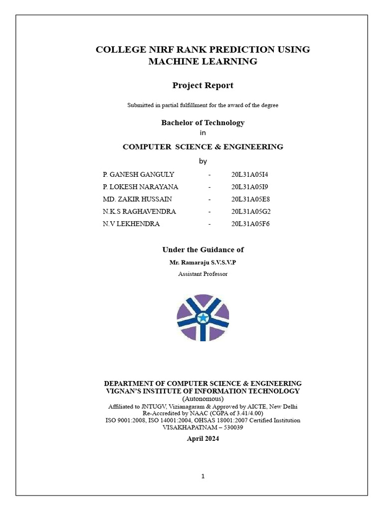 NIRF Documentationnn | PDF | Data Analysis | Statistical Analysis