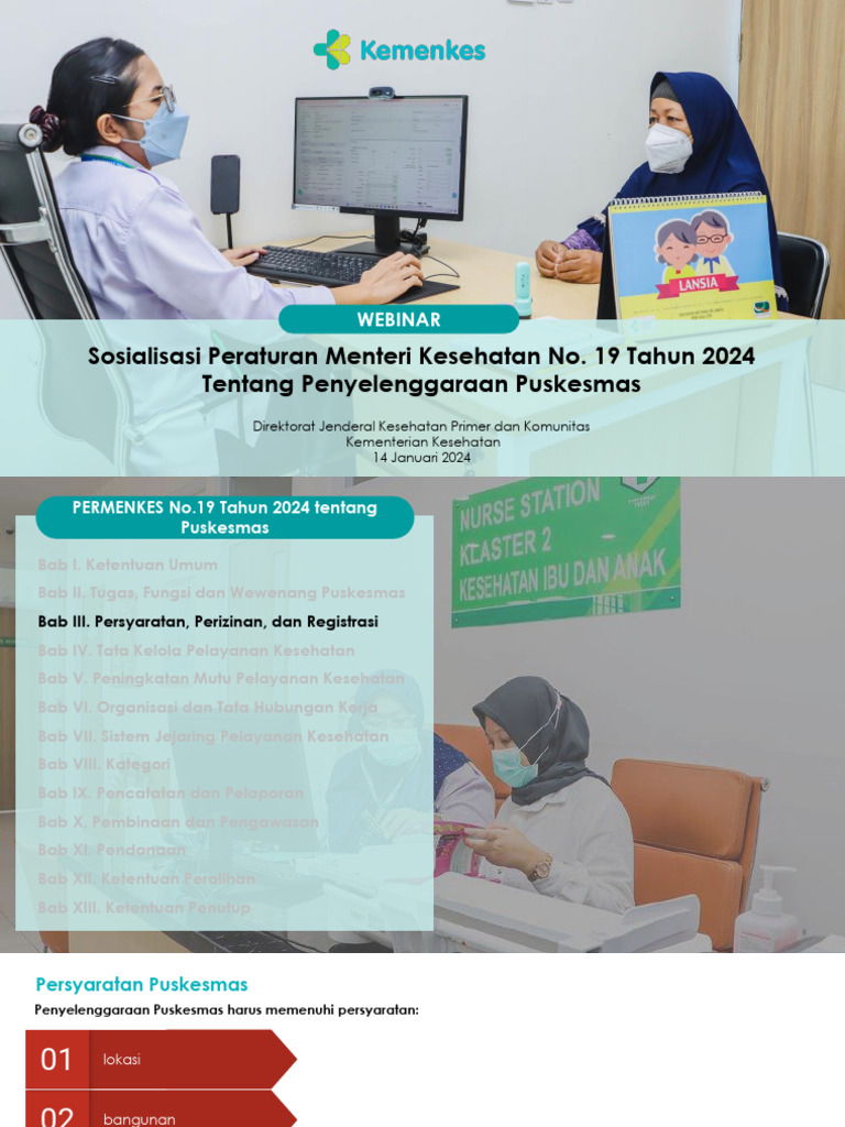 Sosialisasi Perijinan Puskesmas - 110225 | PDF