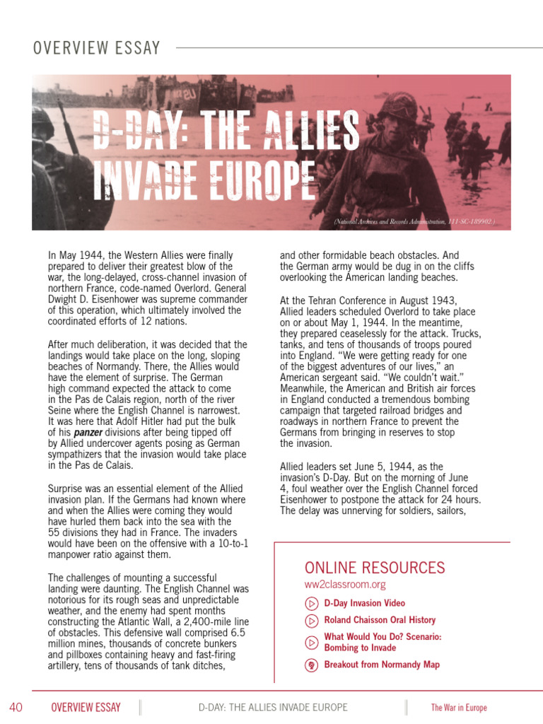 D-Day: Allies' Historic Normandy Invasion | PDF | Normandy Landings ...
