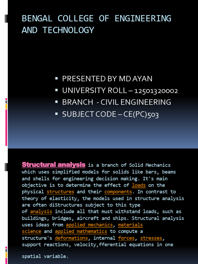 ppt structural analysis | PDF