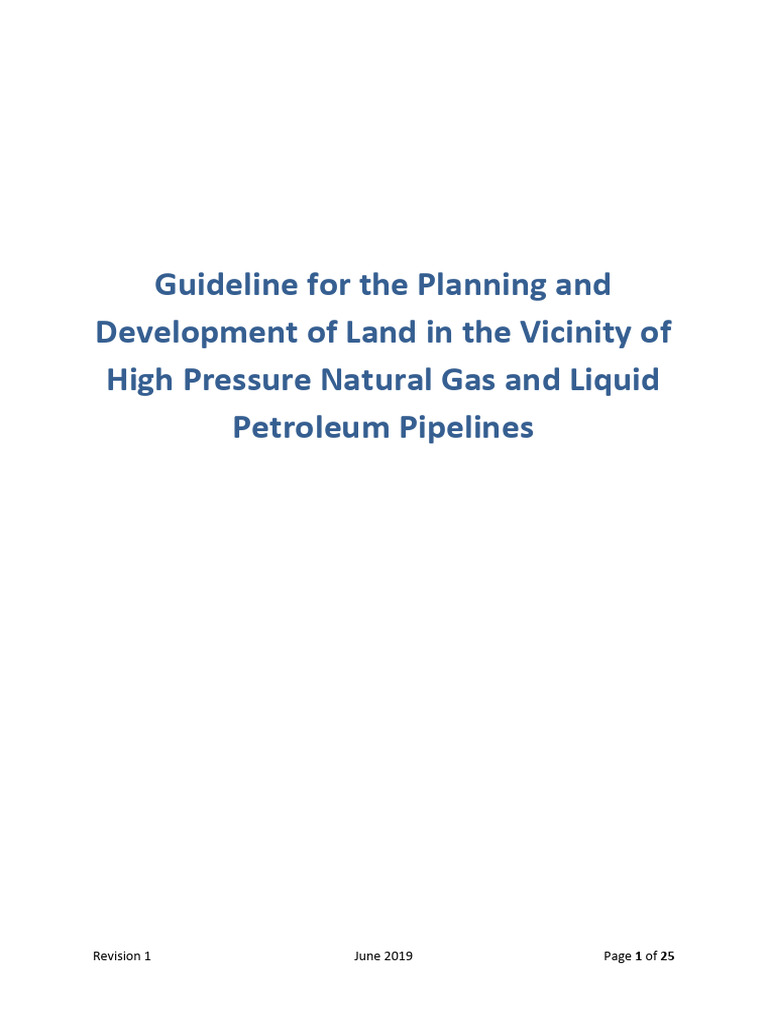 Guideline For Planning and Development in The Vicinity of Pipelines ...