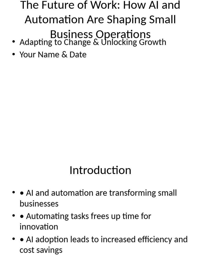 Future of Work AI Automation Enhanced | PDF