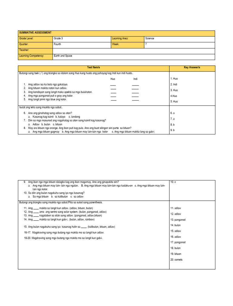 Summative QT4 W7 | PDF