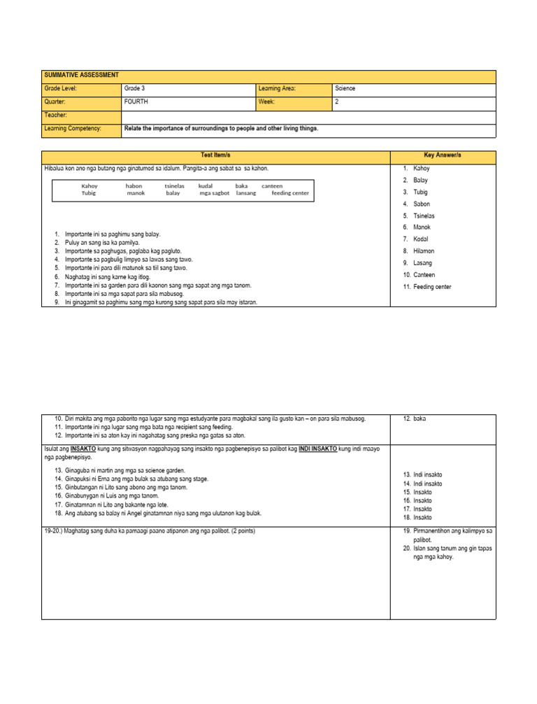 Summative QT4 W2 | PDF