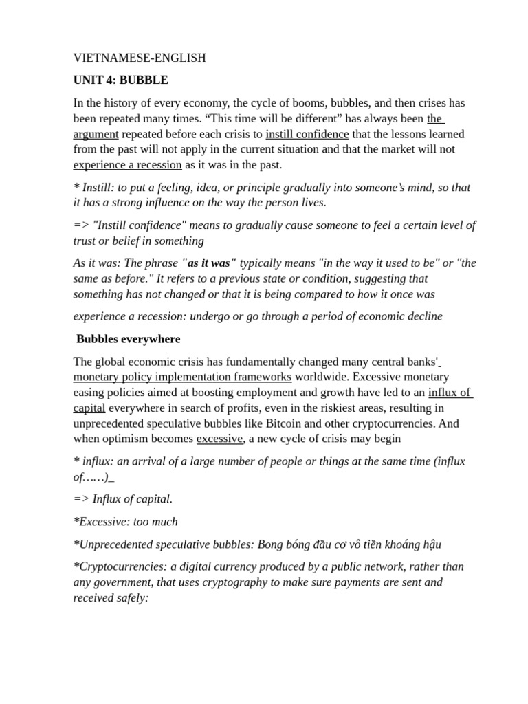 BUBBLE | PDF | Economic Bubble | Political Economy