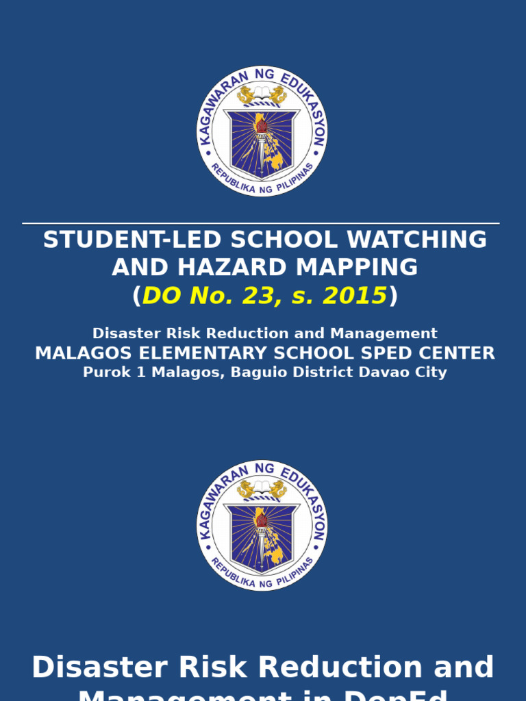 DRRM Student Led School Watching and Hazard Mapping | PDF | Disaster Risk Reduction | Emergency ...
