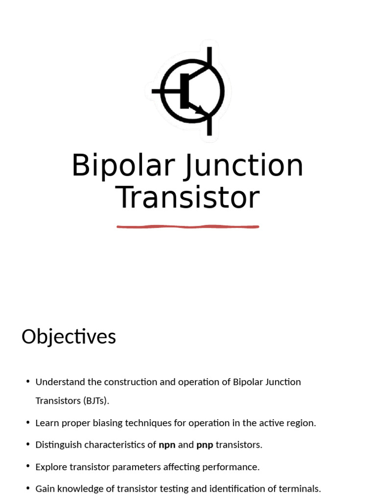 Chapter 3 Bipolar Junction Transistor | PDF | Bipolar Junction Transistor | Amplifier