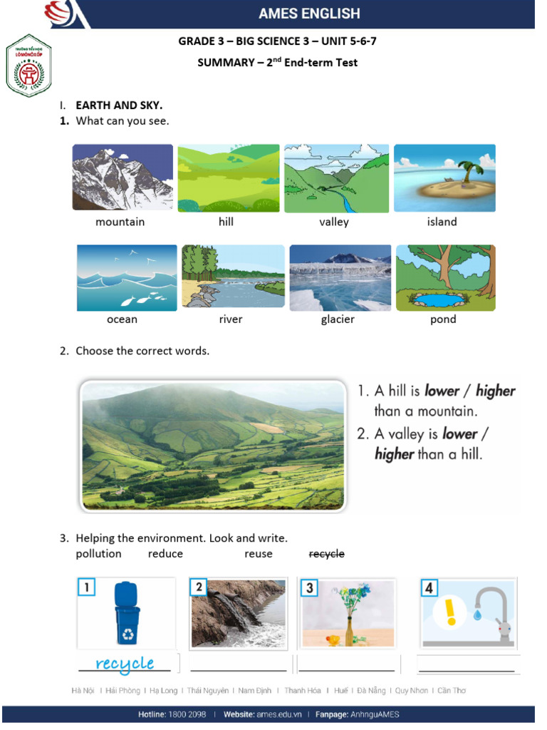 03. Grade 3-End-term Test SUMMARY | PDF