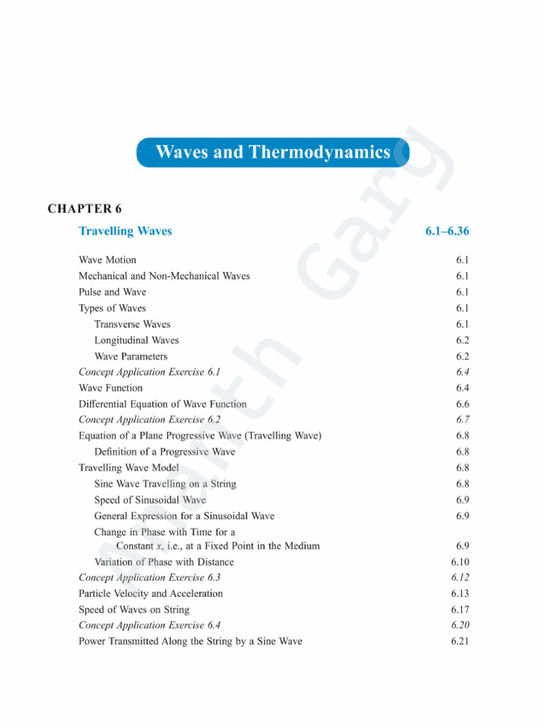 Travelling Waves Chapter | PDF