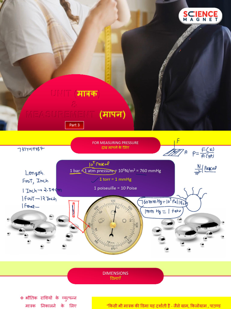Chapter 1-Unit & Measurement BSE Part 3 | PDF | Force | Acceleration