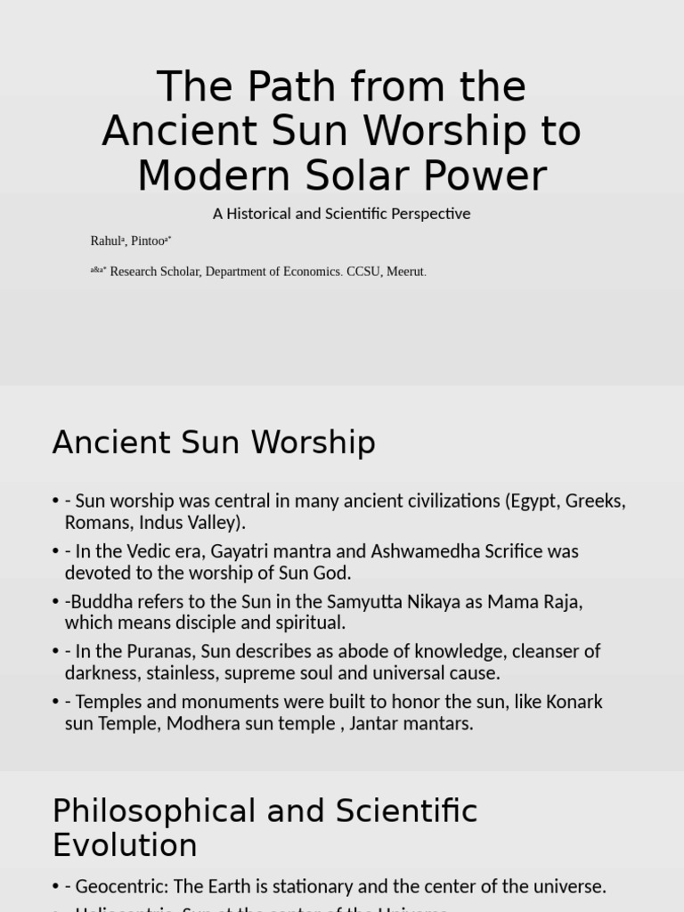 The Path From The Ancient Sun Worship To | PDF | Sun | Universe