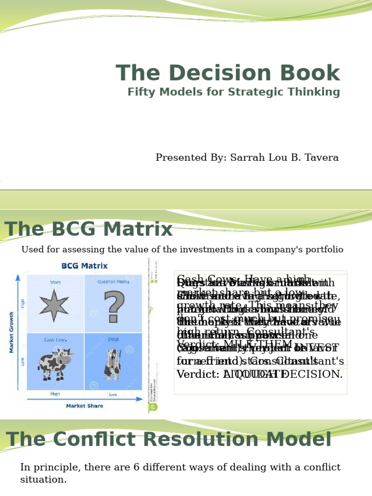 Strategic Decision-Making Models | PDF | Social Psychology | Psychology