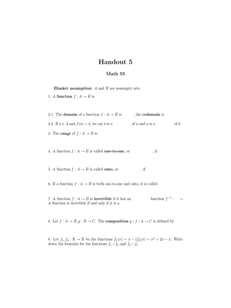 Handout 5 | PDF