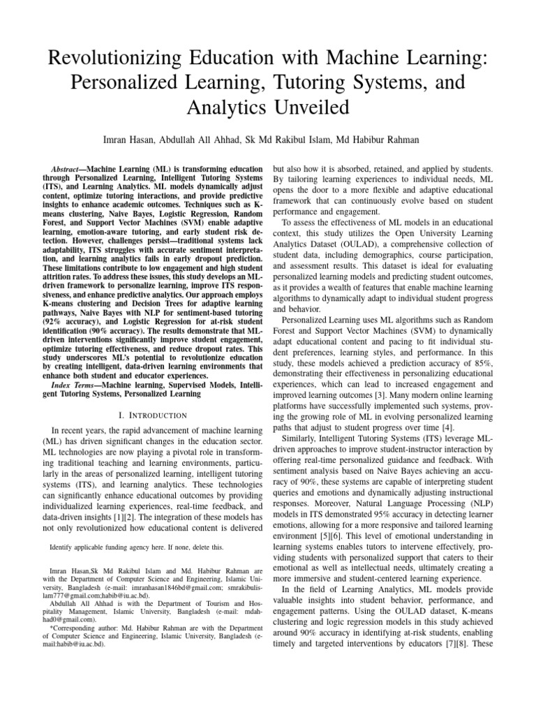 Ml Education (3) | PDF | Machine Learning | Analytics