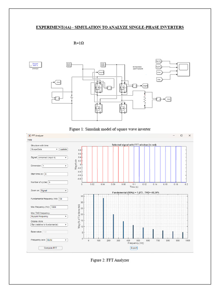 Single-Phase Inverter Simulation Analysis | PDF