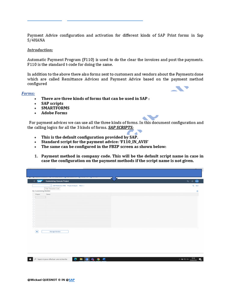 SAP Payment Advice Configuration Guide | PDF | Accounts Payable | Computing