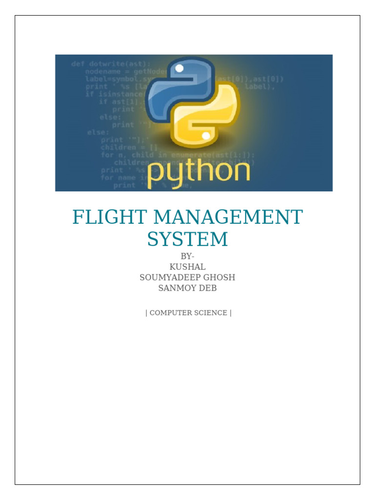 Flight Management System | PDF | Databases | My Sql