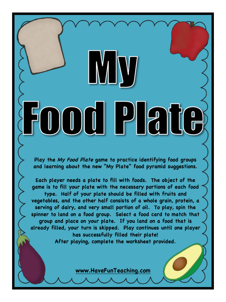 My Food Plate Game Activity Guide | PDF