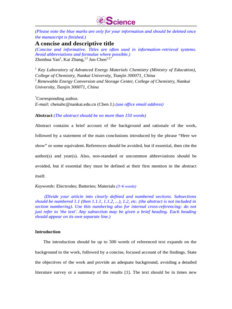ArticleTemplate For Escience | PDF | Chemical Reactions | Image Resolution
