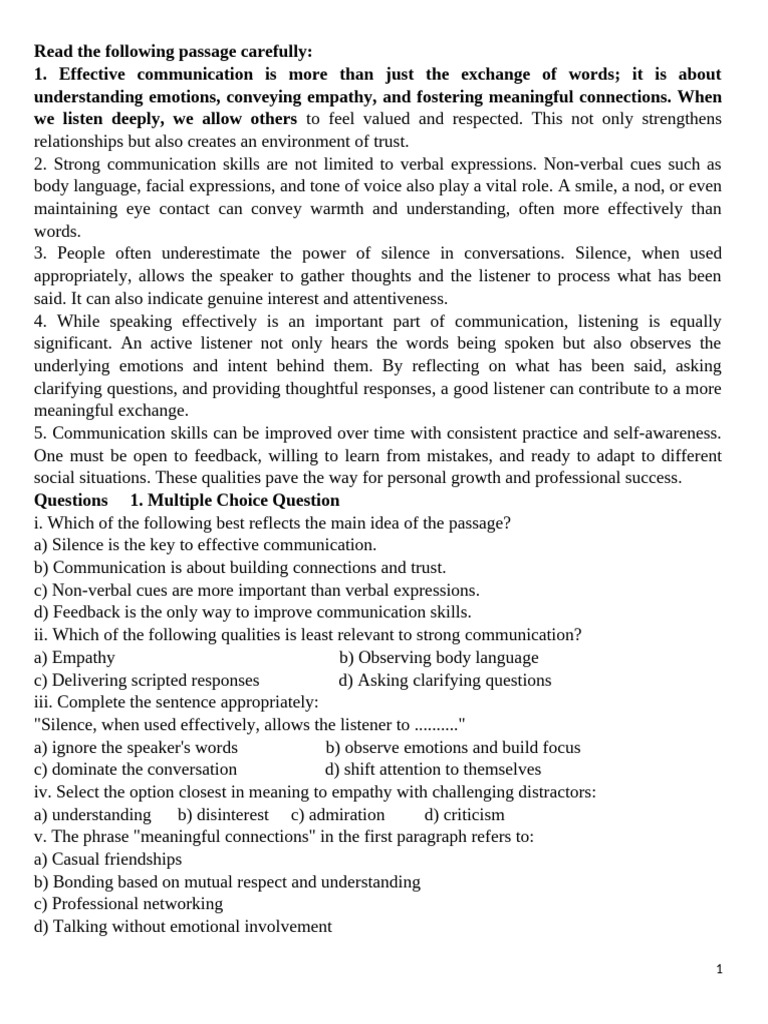 Resource 20250101114433 Class 9 Winter Worksheet | PDF | Communication ...