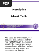 TABLE of Prescriptive Periods | PDF | Ownership | Adverse Possession