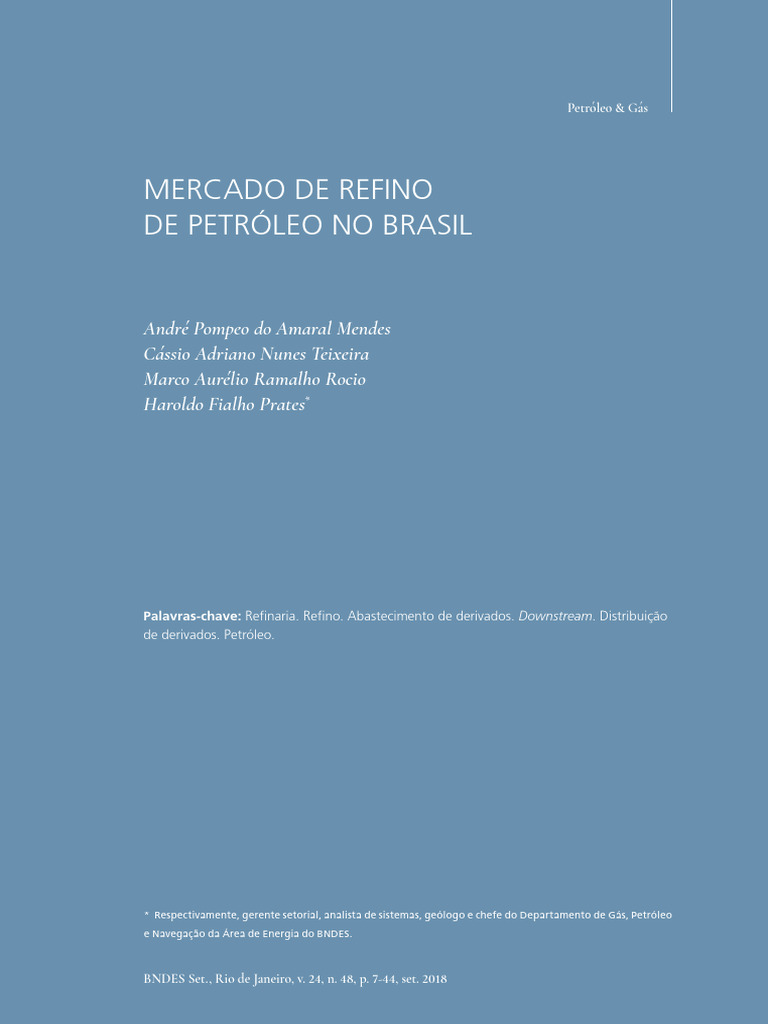 PRArt214083 - Mercado de Petroleo No Brasil - Compl - P - BD | PDF | Petróleo | Gás natural
