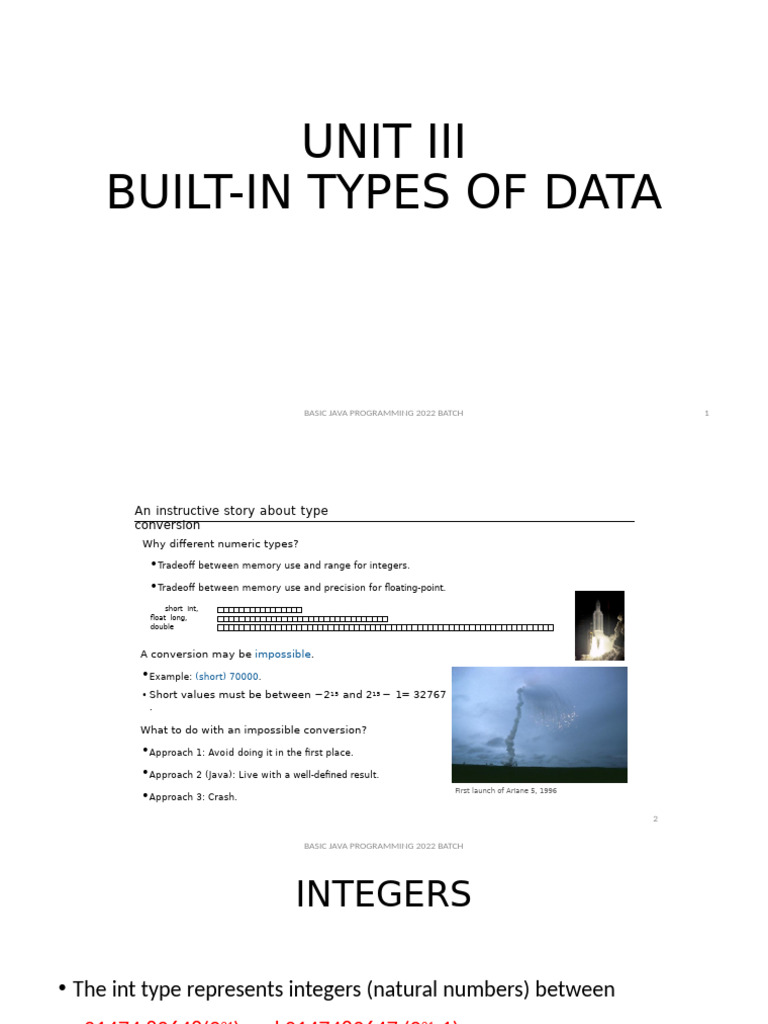 Unit Iii Built In Types Of Data Pdf Boolean Data Type Integer Computer Science 1446